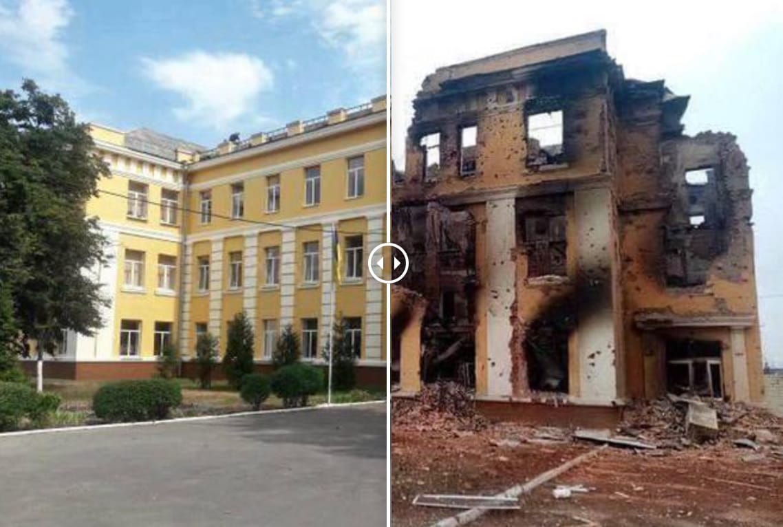 9 Before And After Images That Show The Destruction In Ukraine After ...